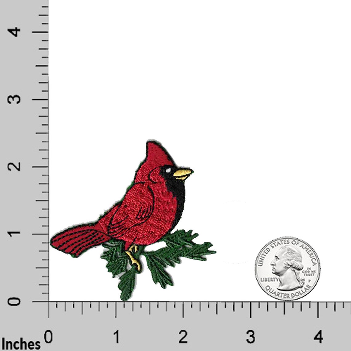Cardinal on Branch Patches (3 Pack) Bird Embroidered Iron on Patch ...
