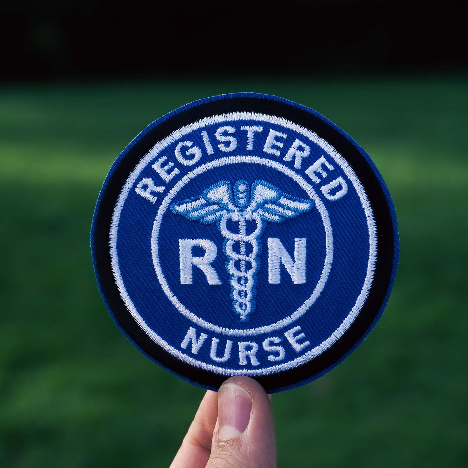 RN Patch (2-pack) Registered Nurse Medical Symbol Blue Patch for Scrubs ...