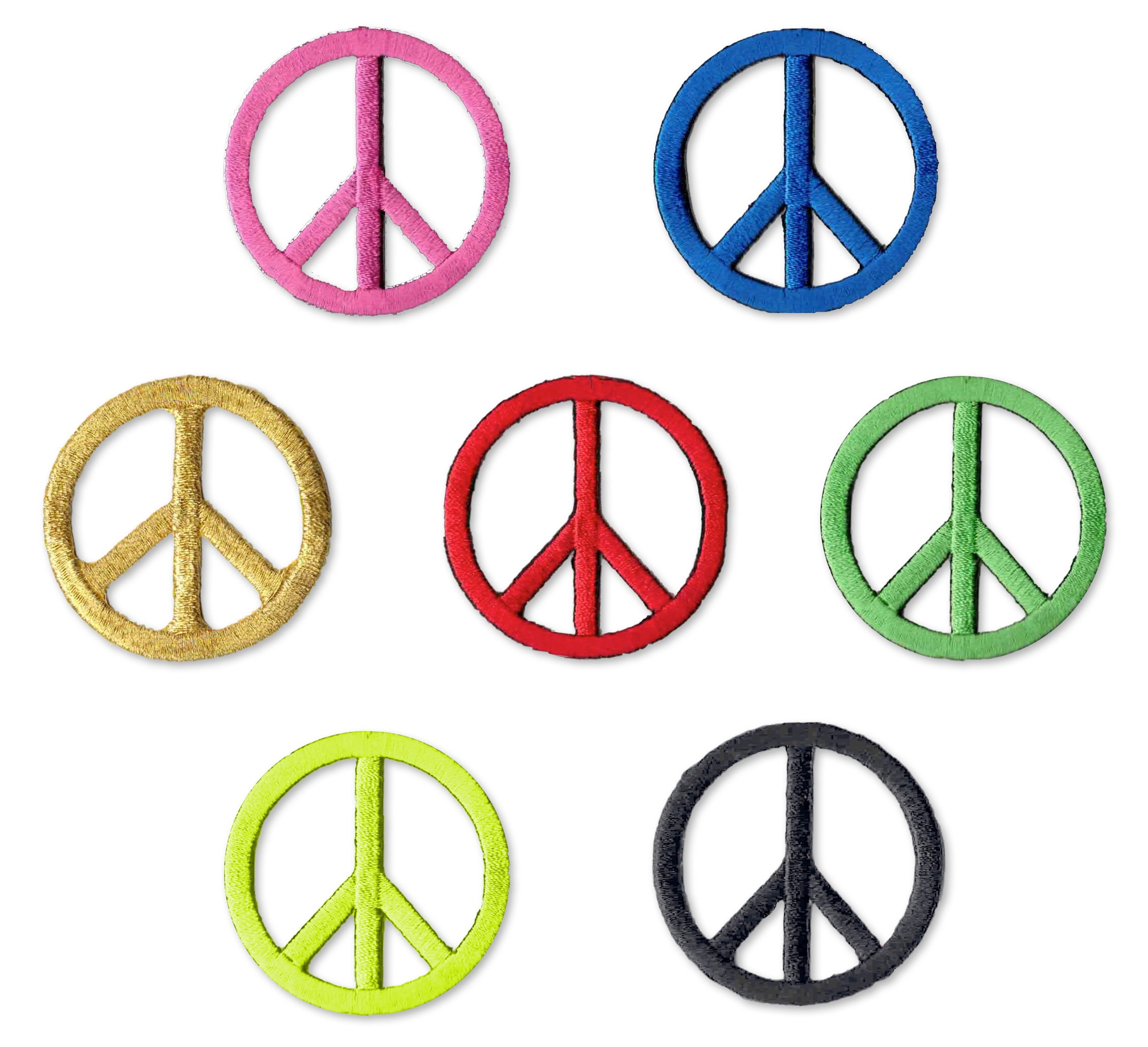 Peace Sign Patches 5 Pack Symbol Embroidered Iron on Patch - Etsy