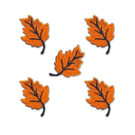 Fall Leaves Patches 5-pack Halloween Embroidered Iron on - Etsy