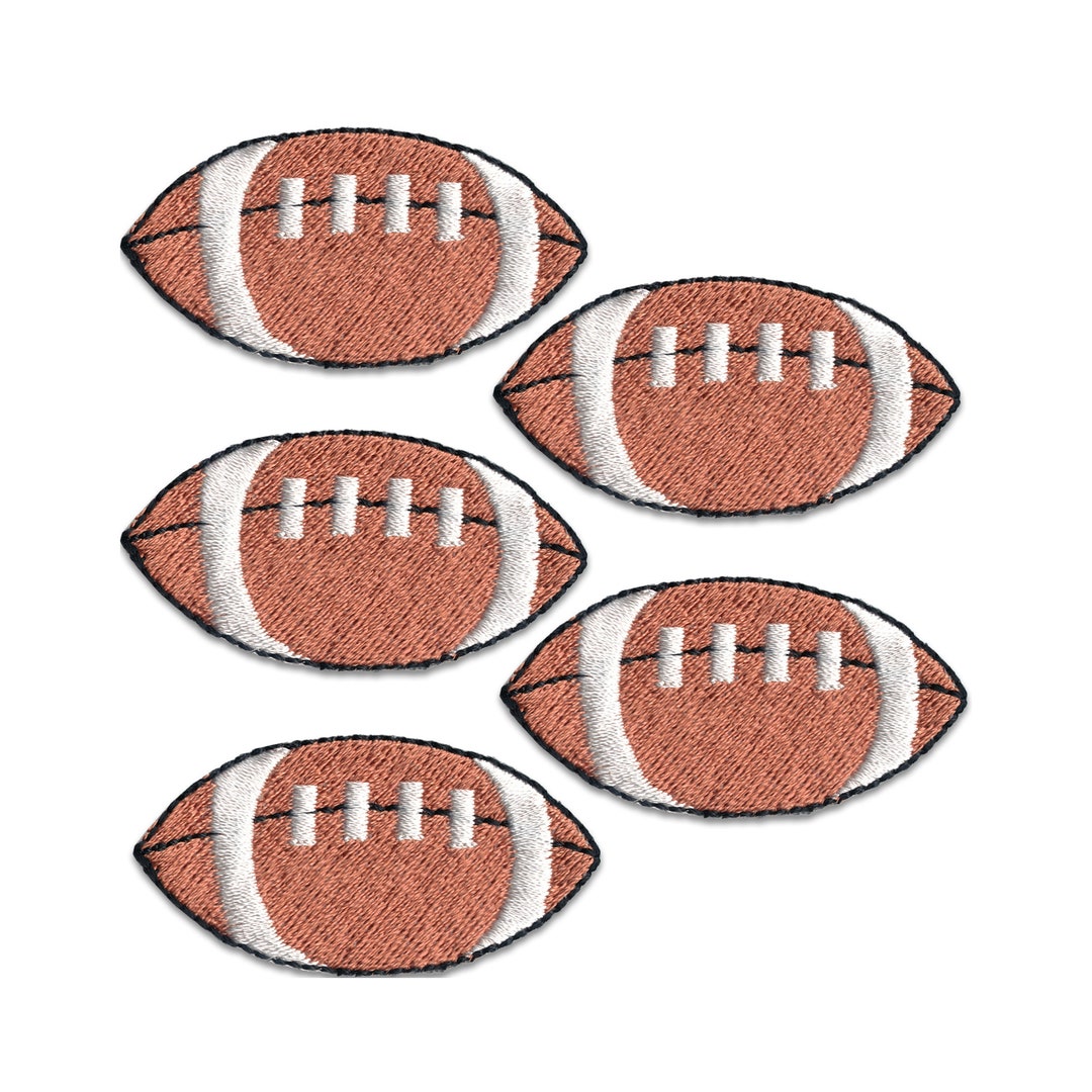 Football Patches (5-pack) Sport Embroidered Iron on Patch Appliques - Etsy