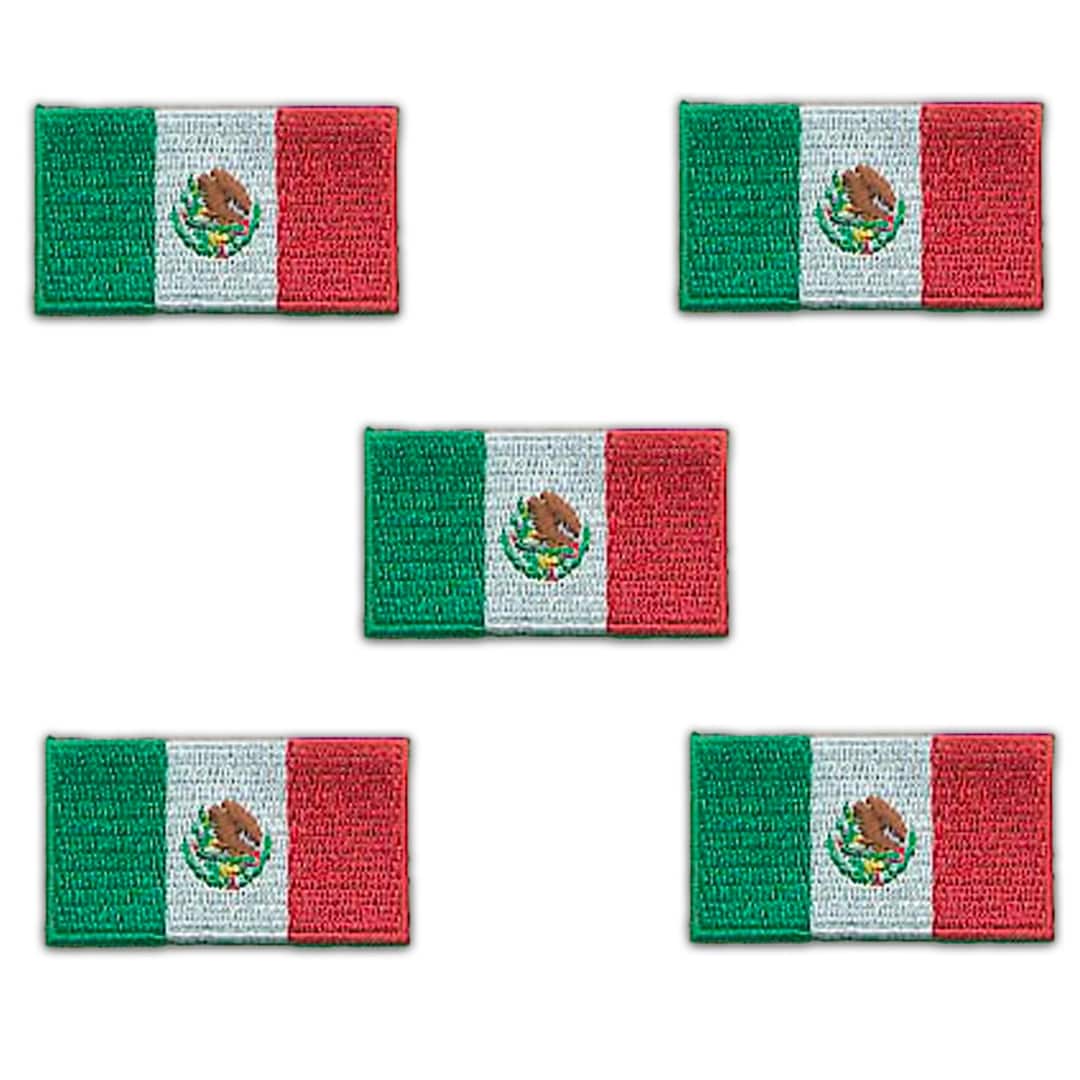Small Mexican Flag Patch 5-pack Embroidered Iron on Patch - Etsy