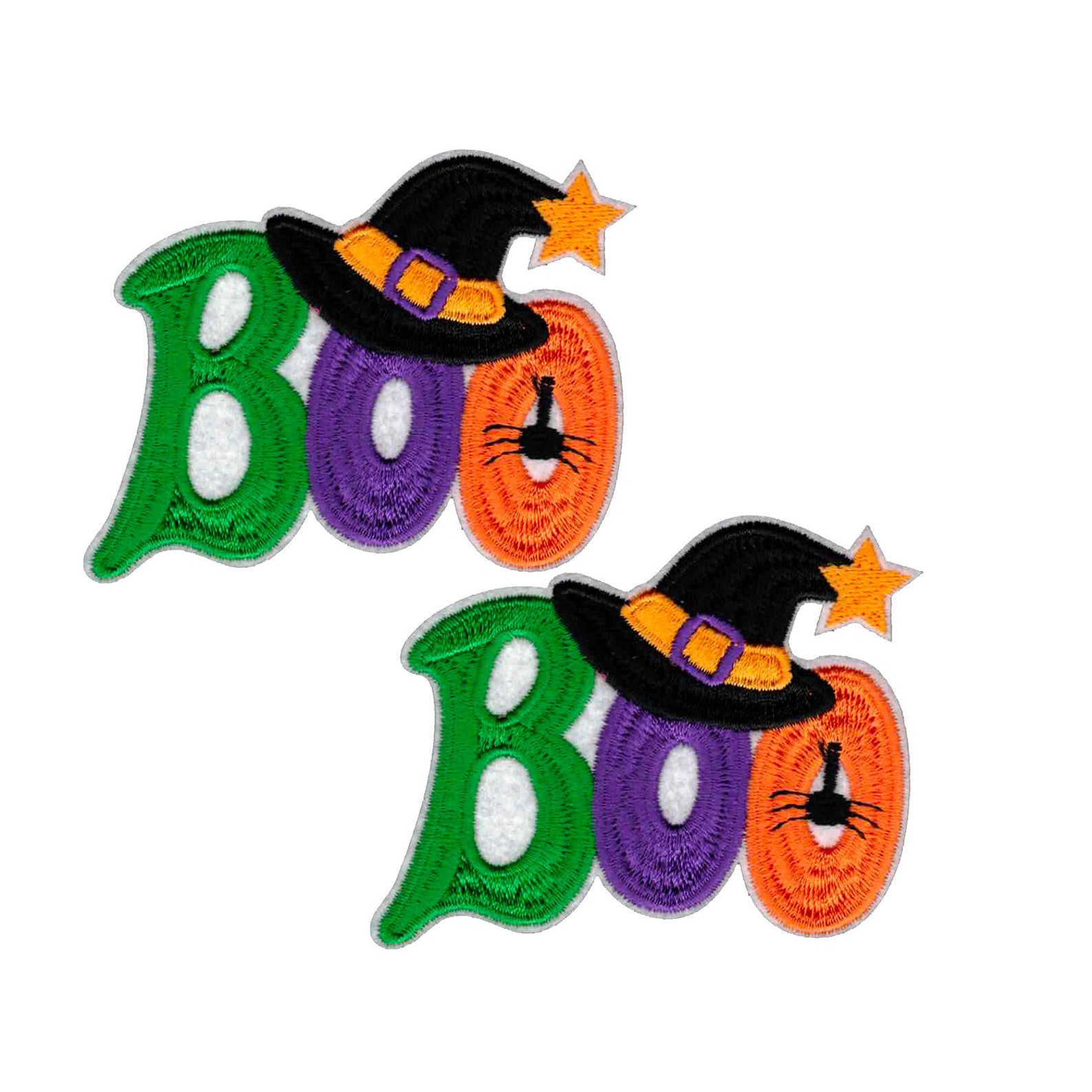Halloween BOO Patches 2-pack Halloween Embroidered Iron on - Etsy