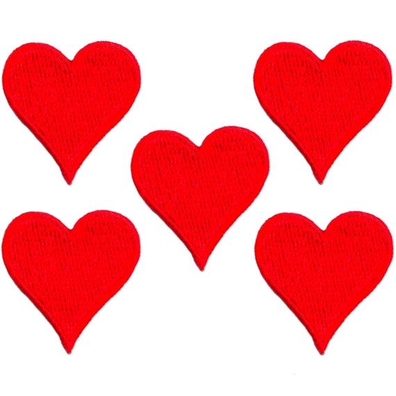 Heart Iron on Patch Embroidered Heart Iron on Patch Applique - Etsy Canada