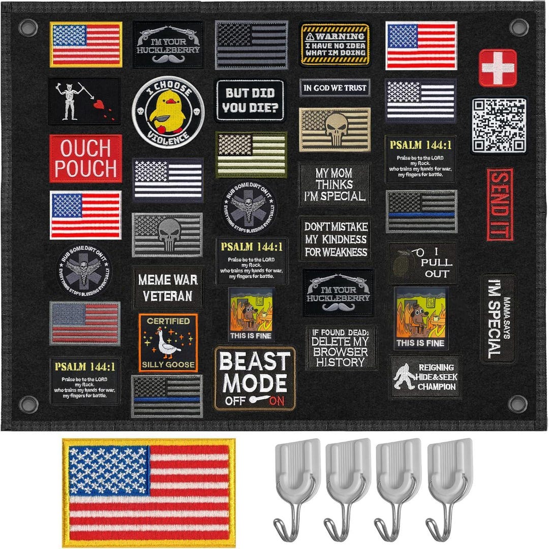 Tactical Patch Board | Morale Patch Hanging Wall Panel Display Holder ...