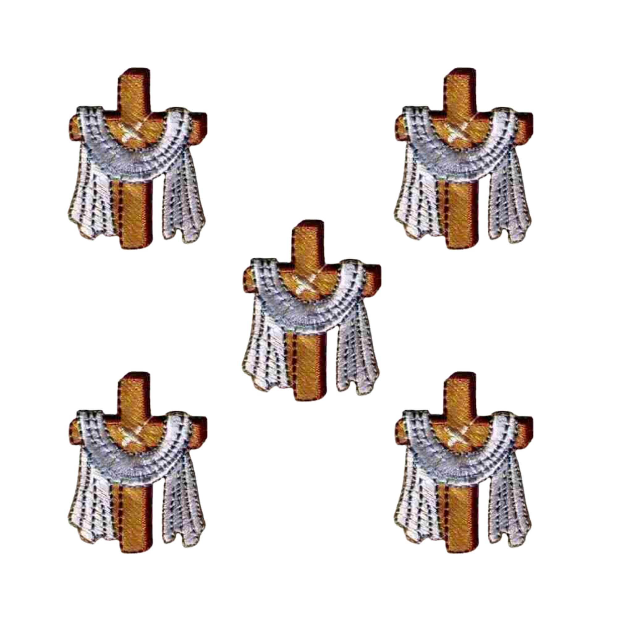 Cross With Robe Patches 5-pack Religious Embroidered Iron on - Etsy