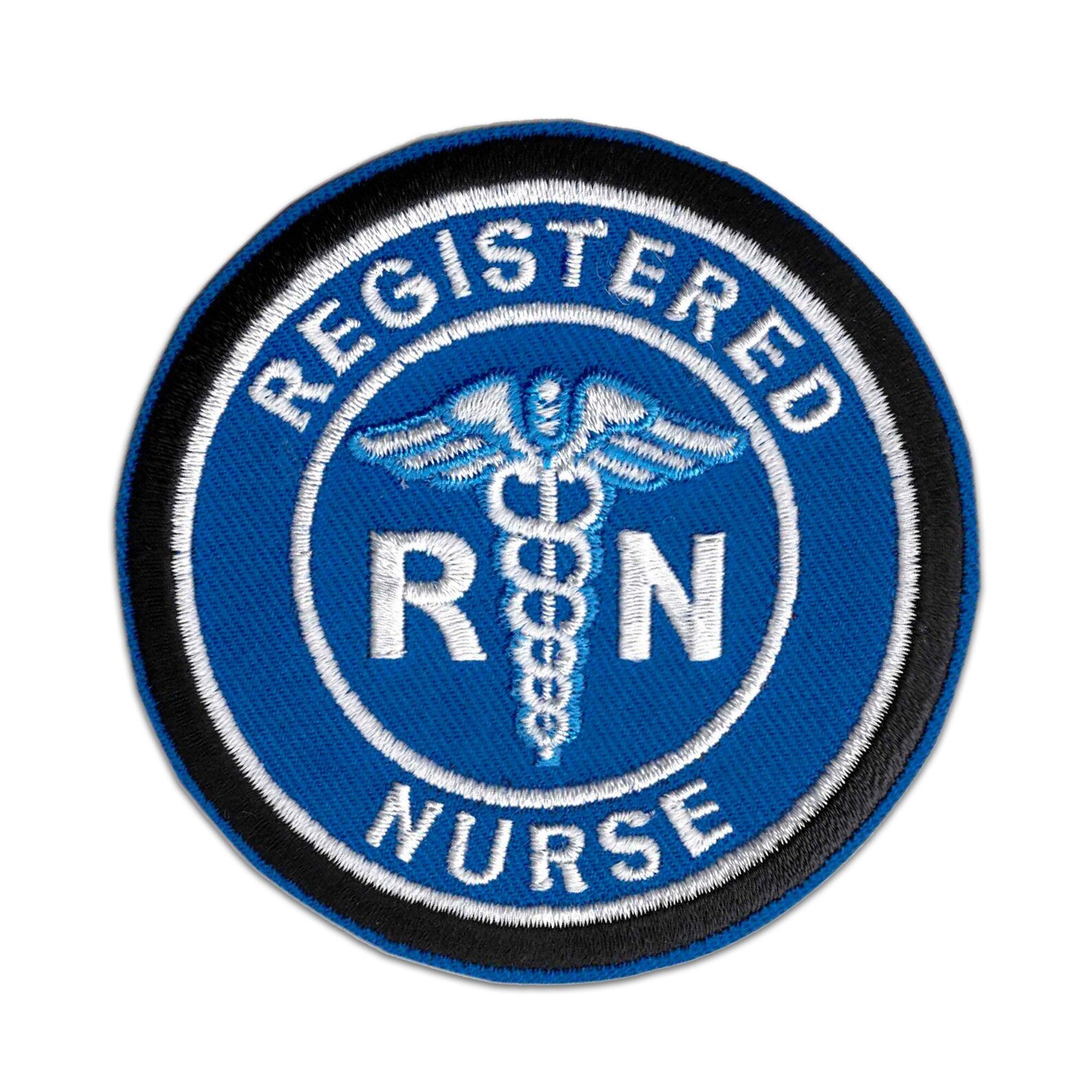 RN Patch (2-pack) Registered Nurse Medical Symbol Blue Patch for Scrubs ...