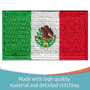Small Mexican Flag Patch (5-pack) Embroidered Iron on Patch Applique ...