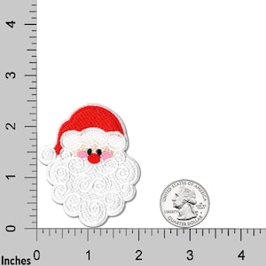 Santa Claus Face Patches (2 Pack) Christmas Embroidered Iron on Patch ...