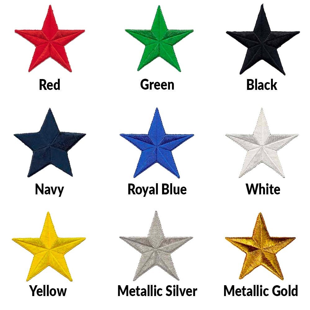 Embroidered Star Patches 10 Pack Star Embroidered Iron on - Etsy