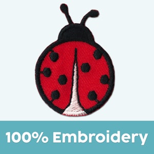 Small Ladybug Patches (5-pack) Insect Embroidered Iron on Patch ...