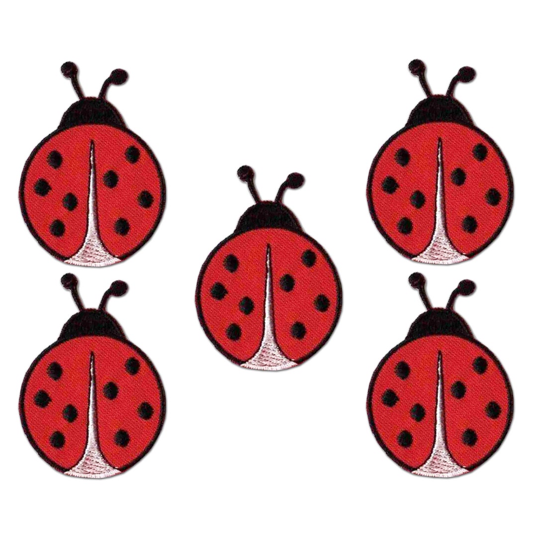 Small Ladybug Patches 5-pack Insect Embroidered Iron on - Etsy