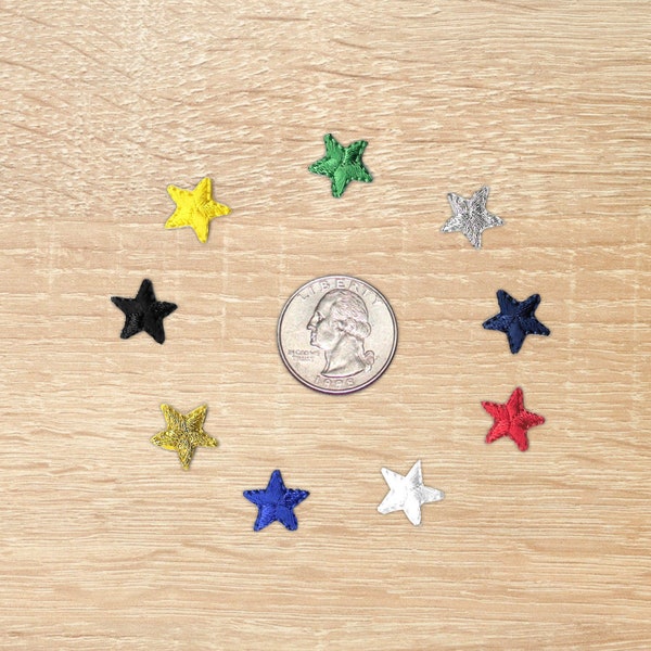 Embroidered Star Patches Gold - Etsy