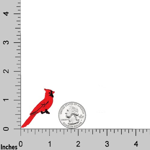 Red Cardinal Patches 5-pack Bird Embroidered Iron on Patch | Etsy