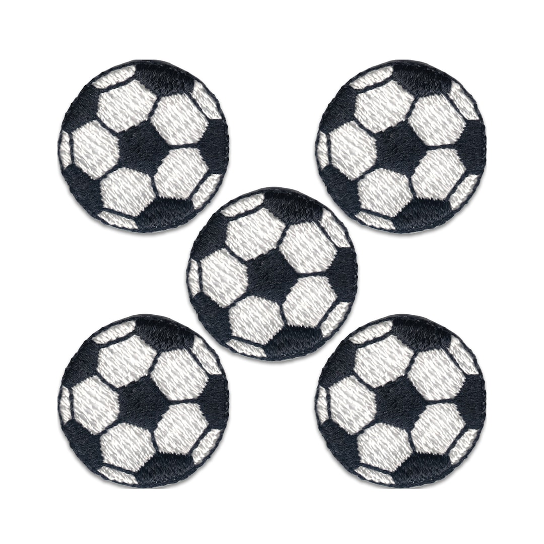 Soccer Ball Patches (5-pack) Sports Embroidered Iron on Patch Patches ...
