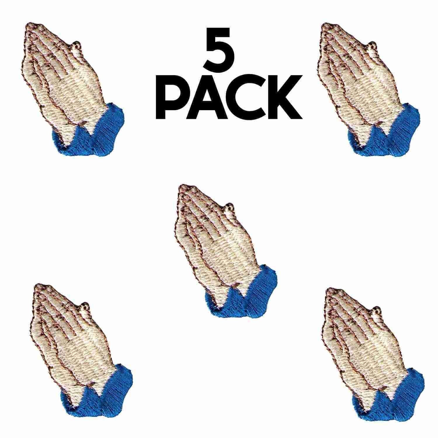 Praying Hands Iron on Religious Patch Applique 5-pack FREE | Etsy