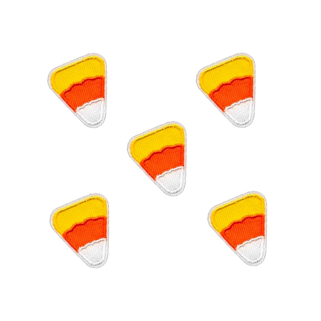 Candy Corn Patches 5-pack Halloween Embroidered Iron on - Etsy