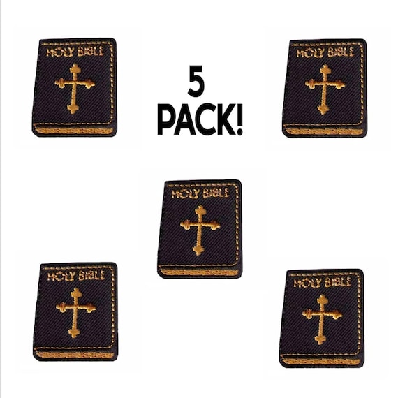 Holy Bible Iron on Religious Patch 5 Pack Iron on Religious | Etsy