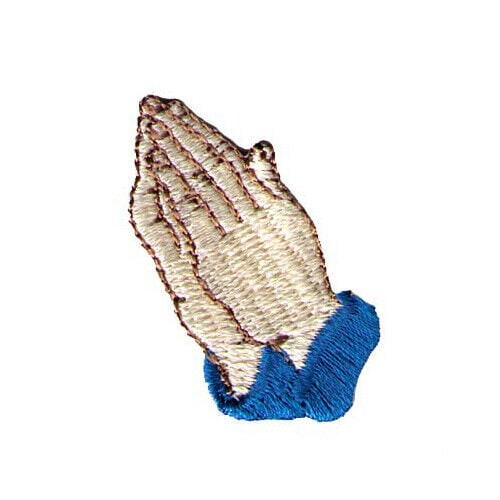 Praying Hands Iron on Religious Patch Applique 5-pack FREE | Etsy