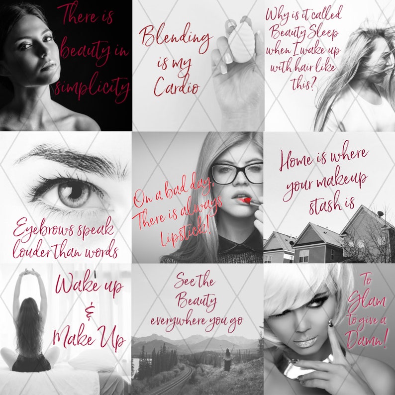 Beauty and Makeup Social Media Posts - Etsy