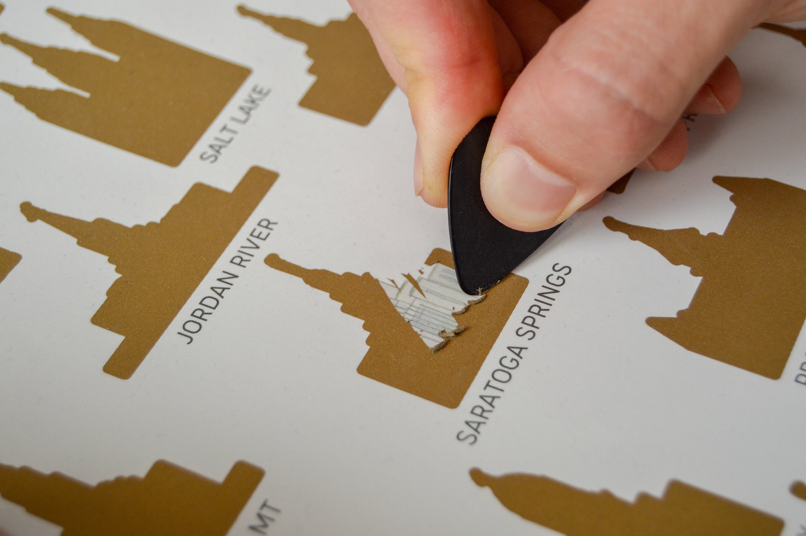 Latter-day Saint Temples in Utah Scratch-off Map | Etsy