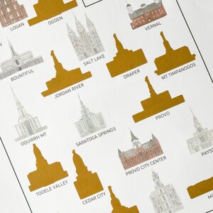 Latter-day Saint Temples in Utah Scratch-off Map | Etsy