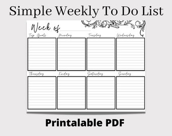 Weekly Planner Printable to Do List | Neutral Colors to Do List ...