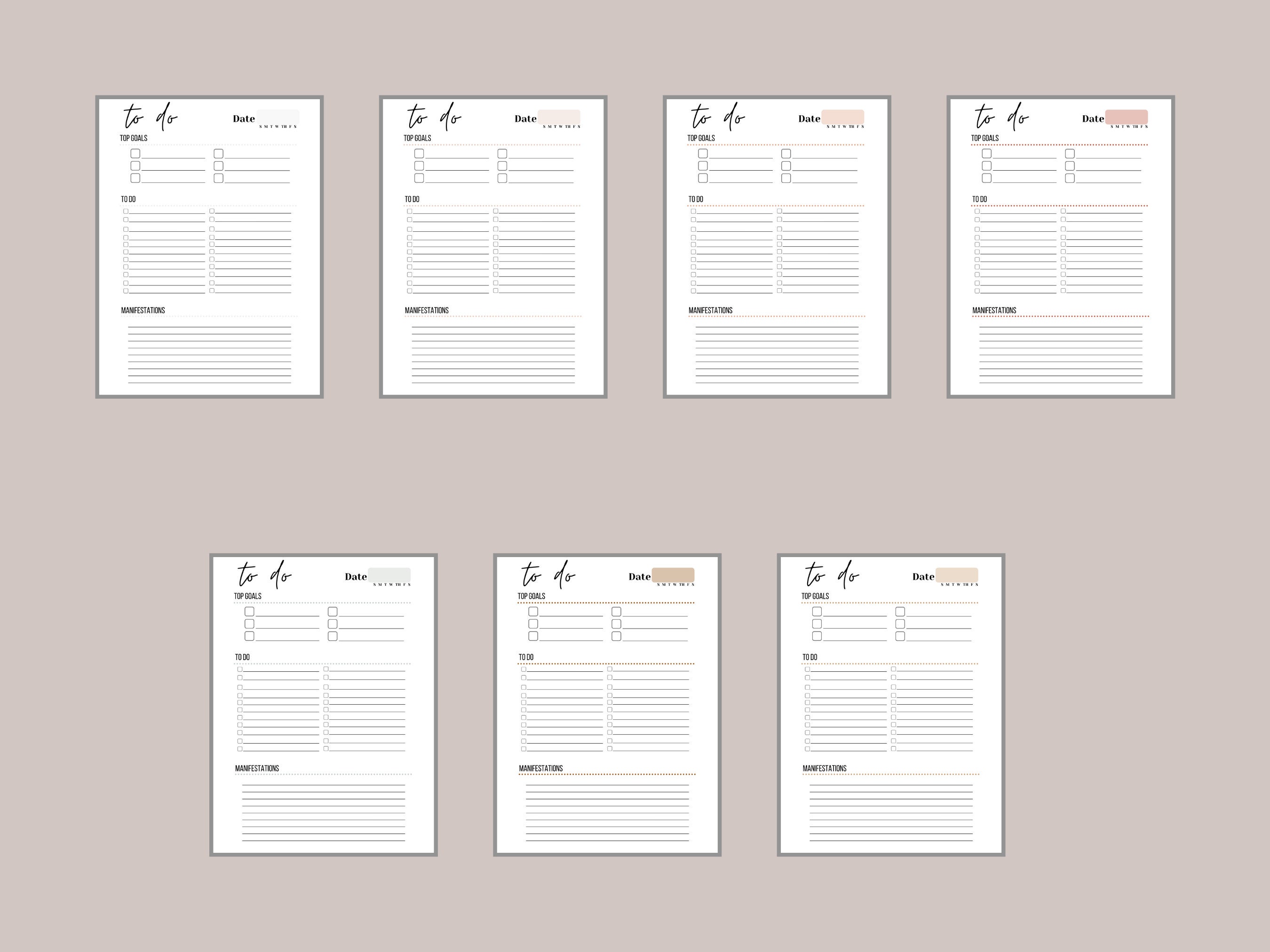 Weekly Planner Printable to Do List | Neutral Colors to Do List ...