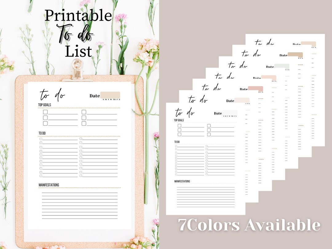 Weekly Planner Printable to Do List | Neutral Colors to Do List ...