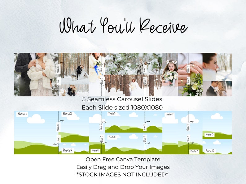 Seamless Carousel Instagram Template, Instagram Template Photography, 5 ...