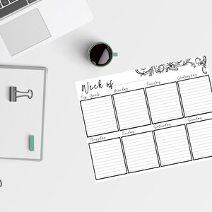 Weekly Planner Printable to Do List Black and White to Do - Etsy
