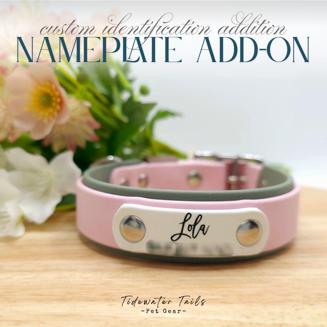 Biothane Custom Nameplate Add-on | Customizable Name Tag | Name Plate ...