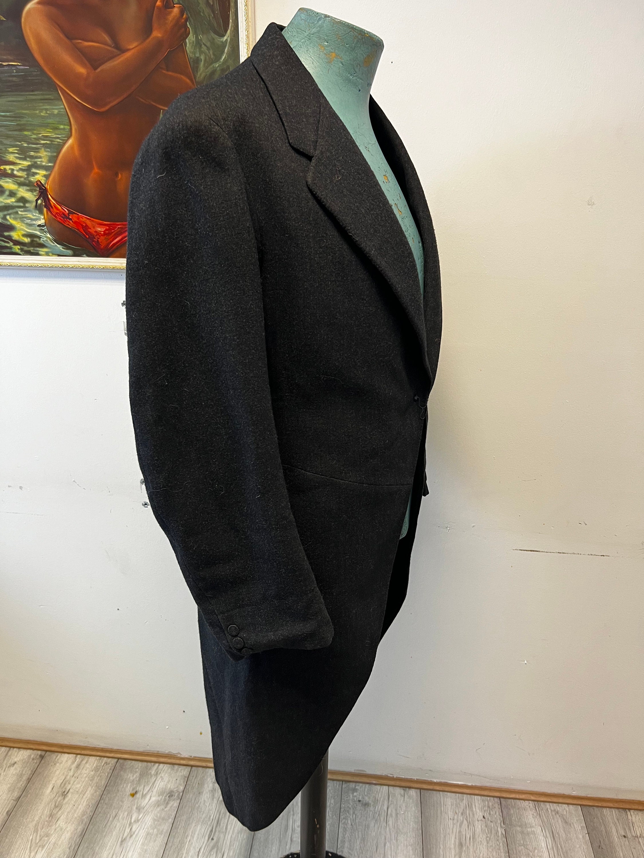 Mens Vintage Grey Wool Morning Suit Coat, Tail Coat. - Etsy
