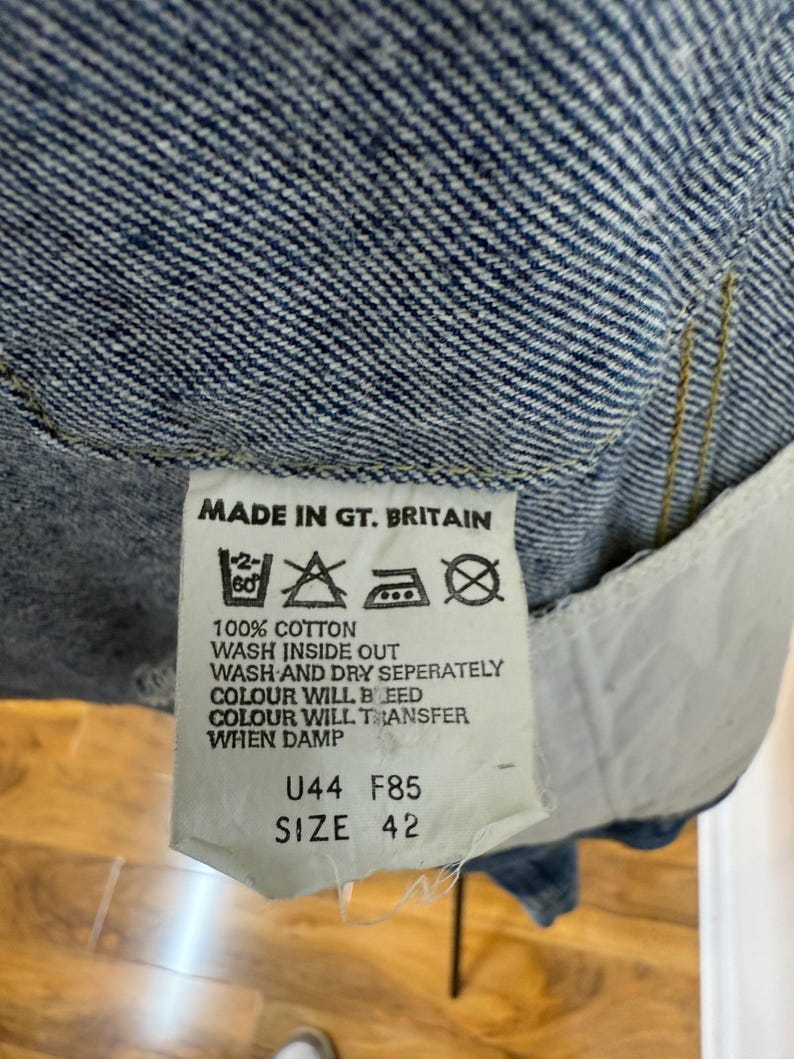 Vintage 1980s Levi's Denim Trucker Jacket, Made in Great Britain, Size ...