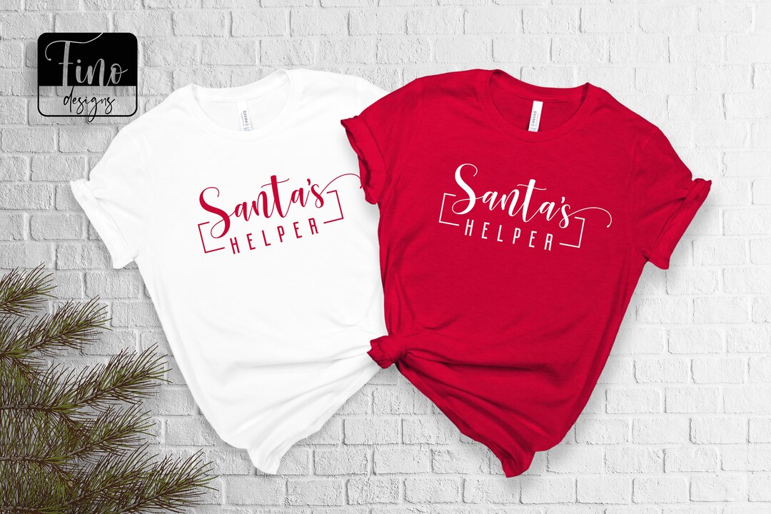 Santas Helper Shirt, Santas Helper Soft Tee, Christmas Shirt, Christmas ...