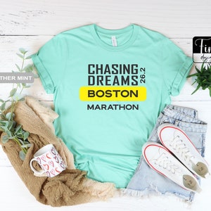 Boston Marathon Shirt, Custom Running Tshirt, Marathon Training Tee ...