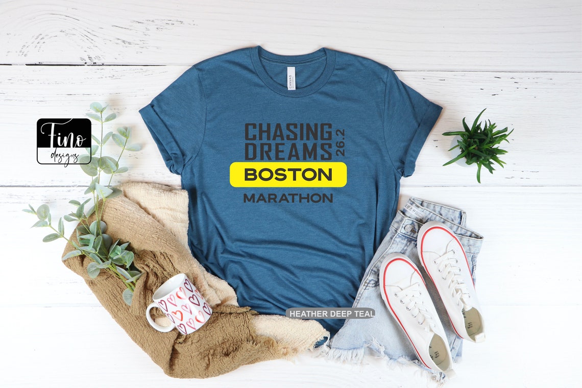 Boston Marathon Shirt Custom Running Tshirt Marathon | Etsy