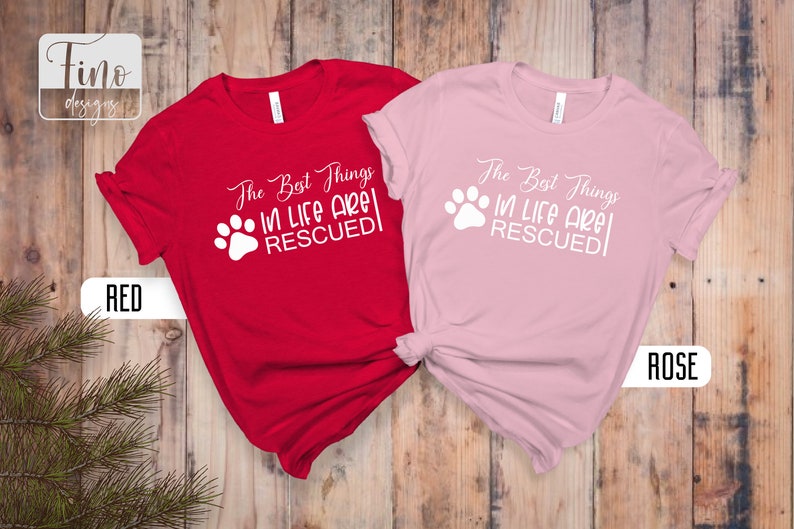 Dog Rescue Shirt Animal Rescue Shirt Rescue Dog Tshirt Paw - Etsy