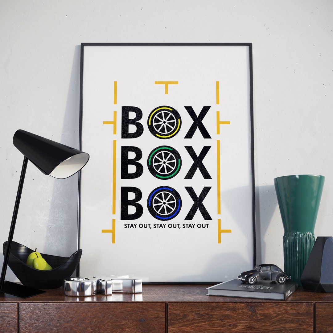 Box, Box, Box Pit Stop Poster | F1 Poster | Formula 1 Prints | Formula ...