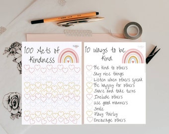 Acts of Kindness Chart - Etsy