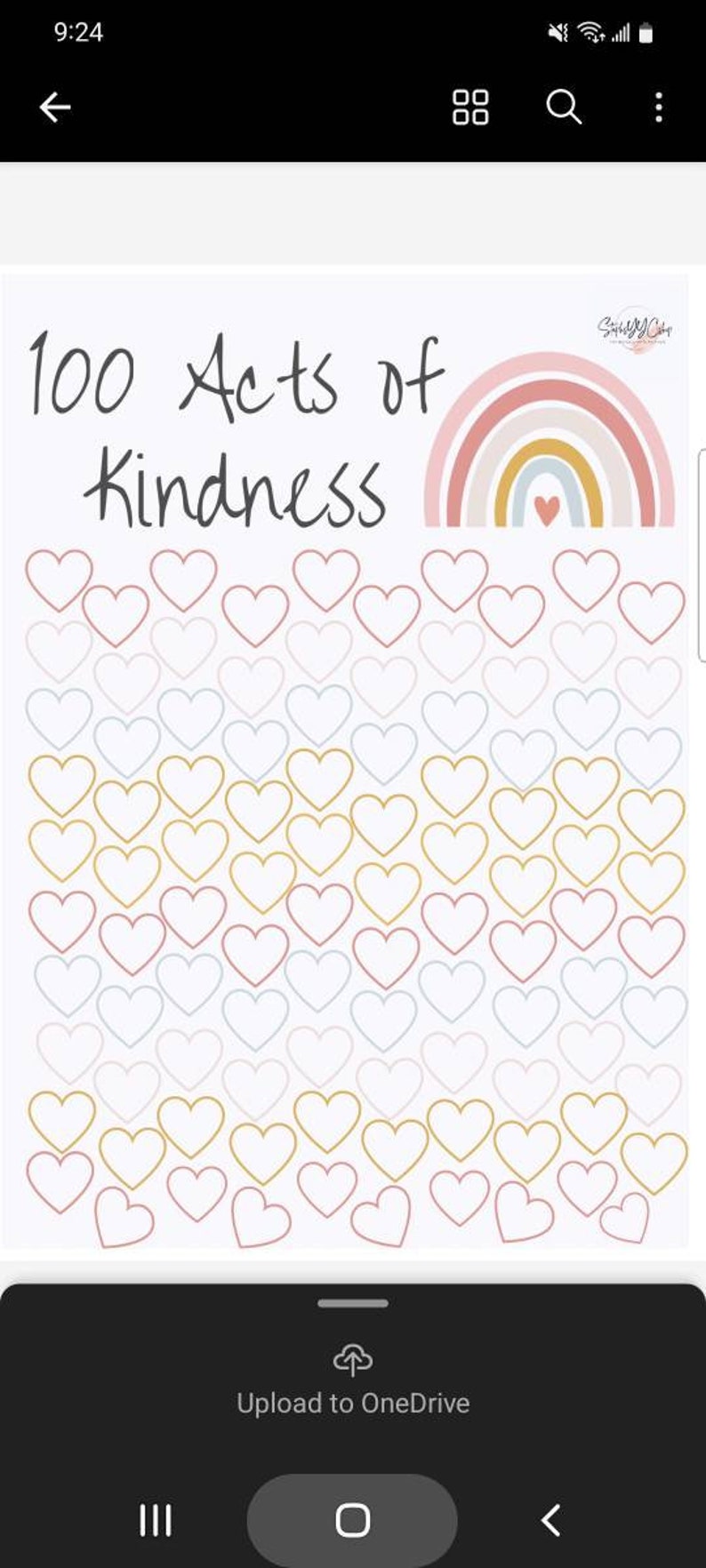100 Acts of Kindness. Kindness Chart. Digital Download - Etsy
