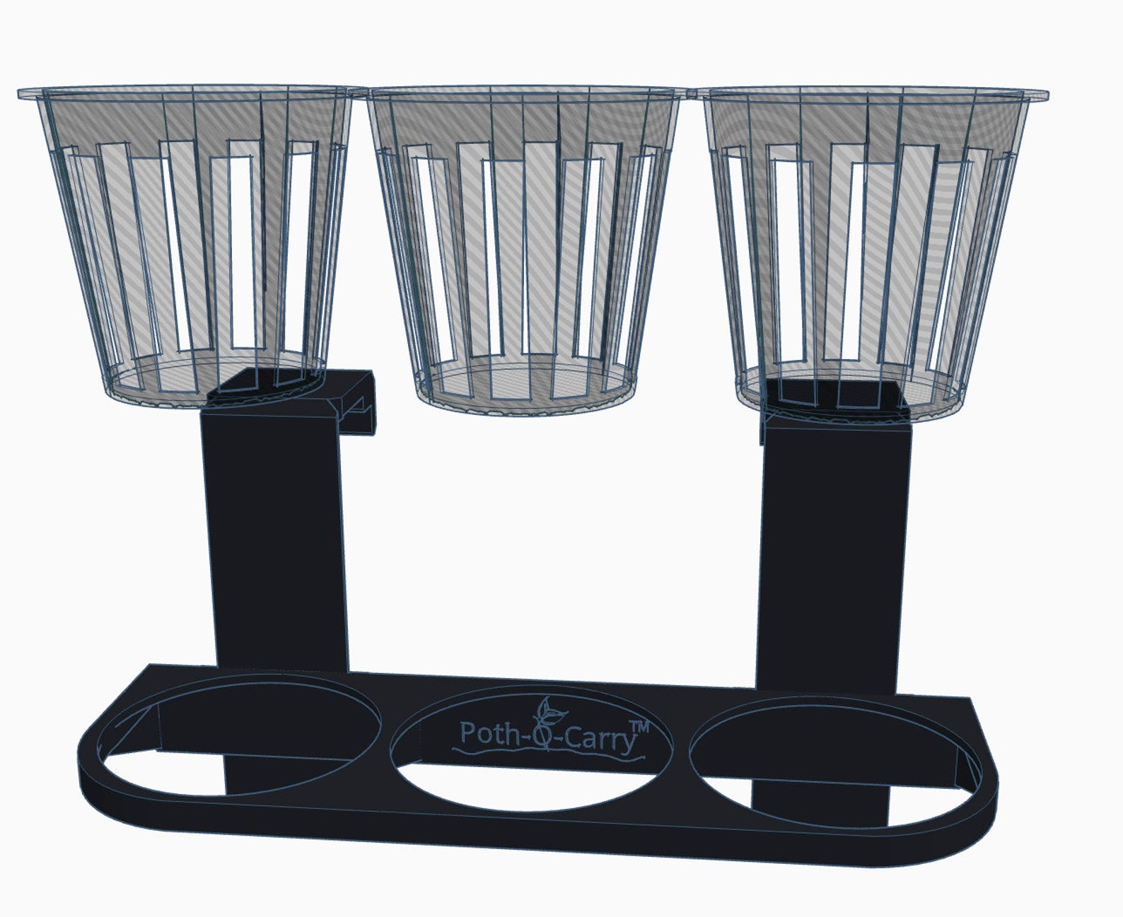 Poth-o-carry™ Triptych Plus 3 X 3 Net Pot Holder for - Etsy