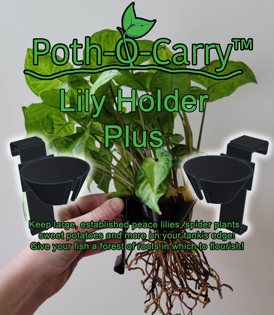 Poth-o-carry Lily Holder Plus: Aquarium Plant Pot - Etsy