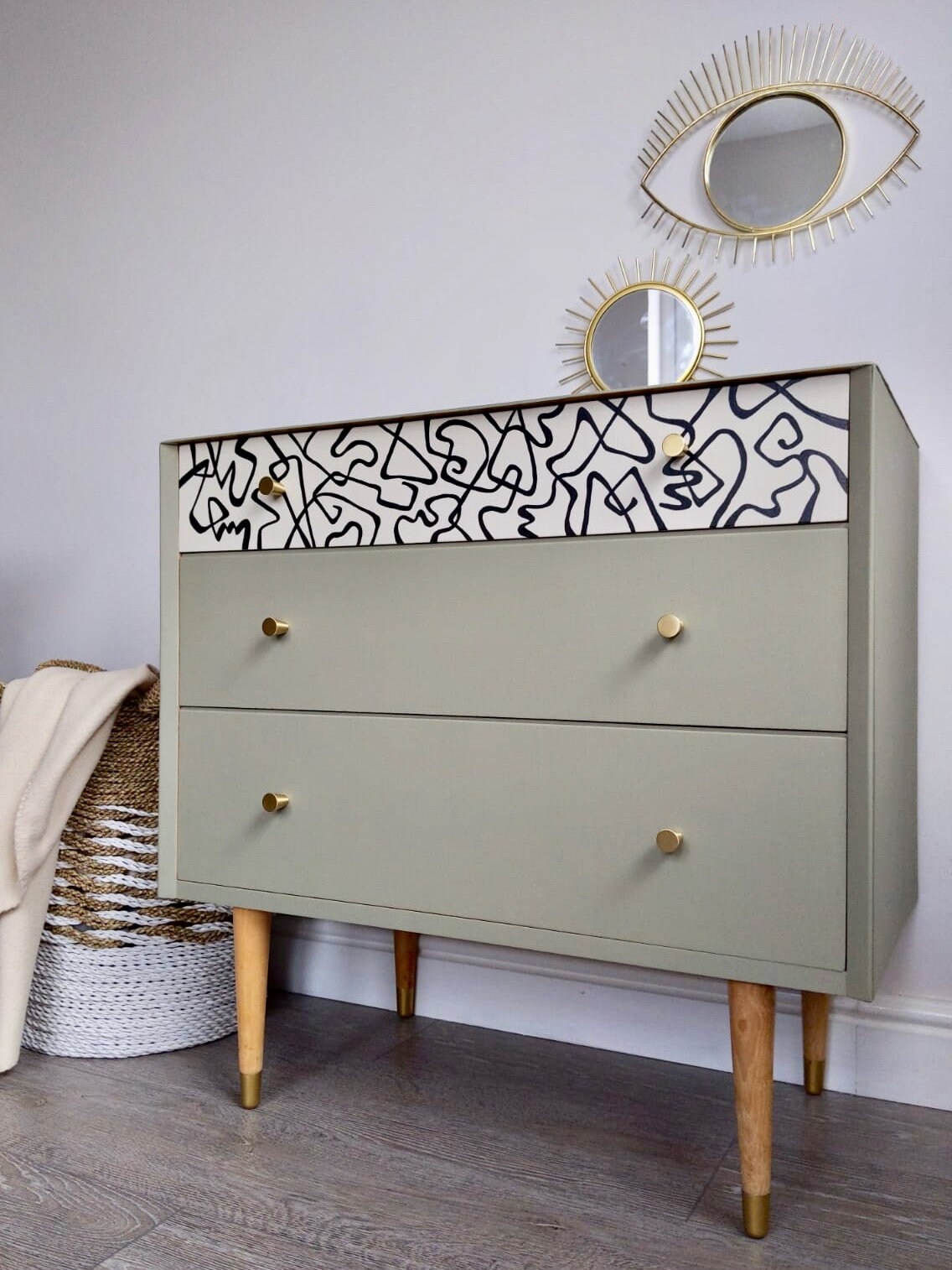 SOLD SOLD SOLD Sage Green Retro Chest of Drawers - Etsy