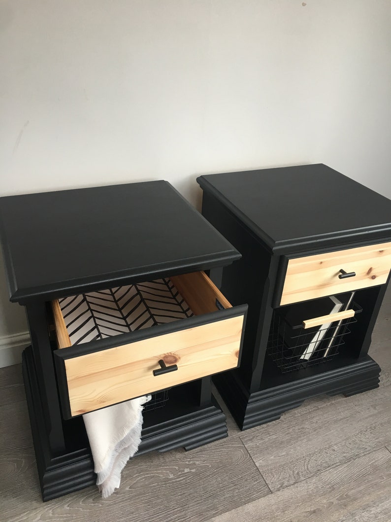 SOLD SOLD SOLD Large Pair of Wooden Bed Side Drawers - Etsy