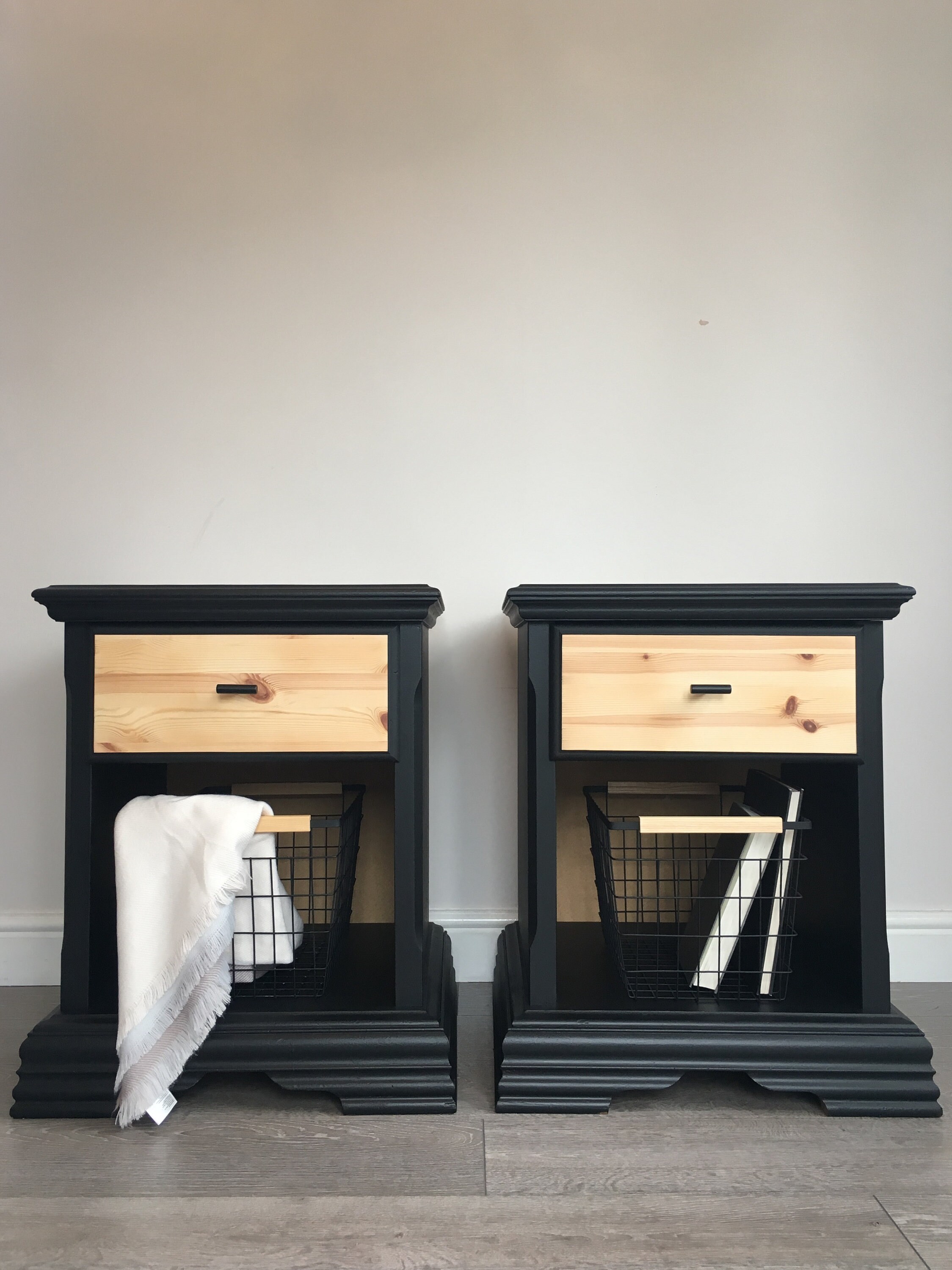 SOLD SOLD SOLD Large Pair of Wooden Bed Side Drawers - Etsy