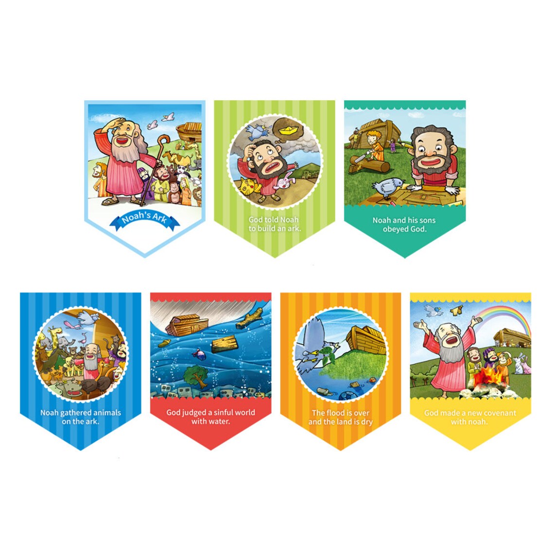 Printable Banner Set-story Banner noah's Ark Kid's Room Decoration ...