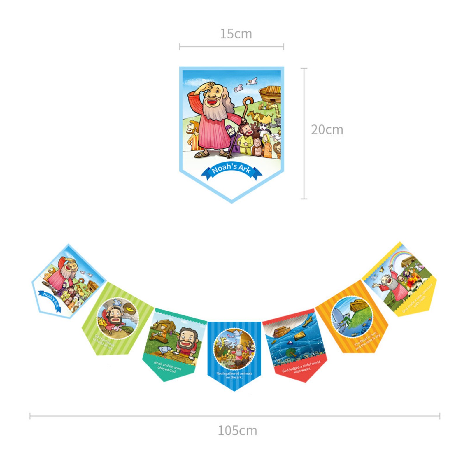 Printable Banner Set-story Banner noah's Ark Kid's Room Decoration ...