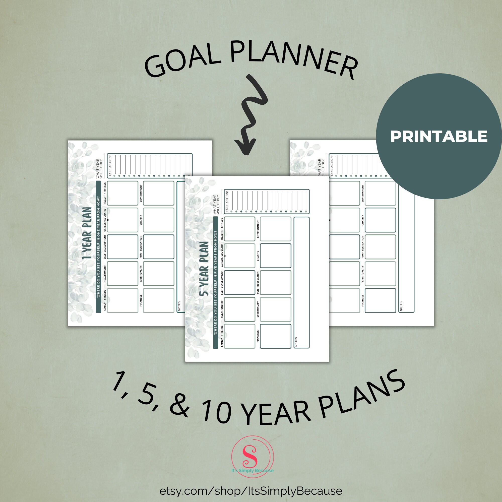 Goal Tracker | Habit Tracker Bundle | Goal Setting Sheet | Habit ...