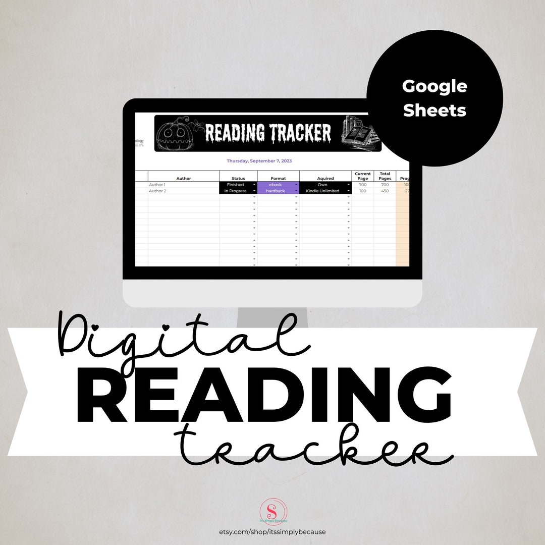 Habit Spreadsheet for Reading | Reading Spreadsheet | Book Spreadsheet ...